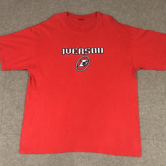 Reebok | Shirts | Vtg Reebok Allen Iverson Tshirt Puffyraised Letters ...